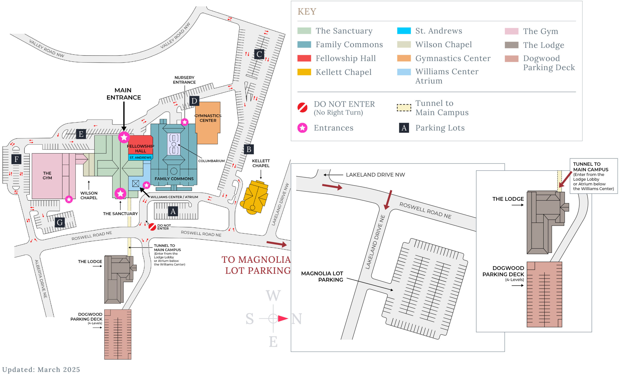 Parking Map - Peachtree Church